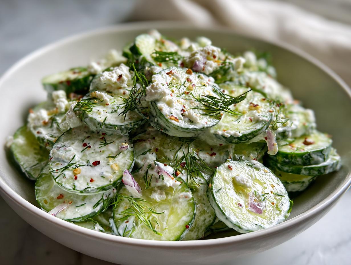 High-Protein Creamy Cucumber Salad: 10g Protein Per Serving ...