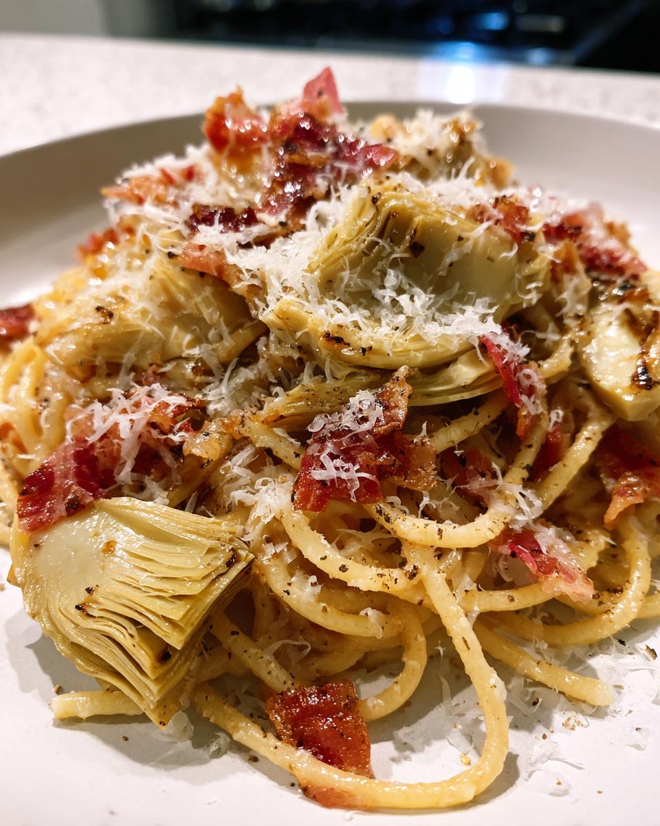 Spaghetti with Artichokes & Pancetta – 25-Minute Comfort - foodfusion ...