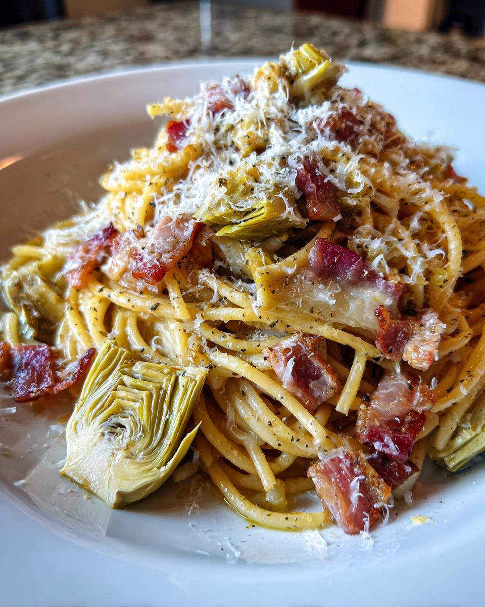 Spaghetti with Artichokes & Pancetta – 25-Minute Comfort - foodfusion ...