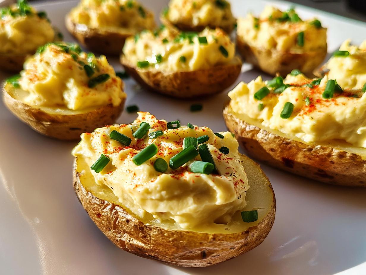 12 Irresistible Deviled Potatoes That Steal Every Party - foodfusion ...