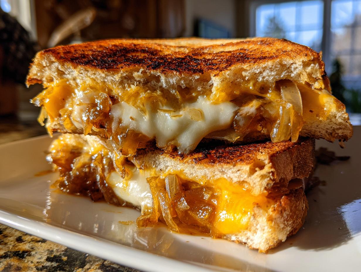 15-Minute Gouda and Caramelized Onion Grilled Cheese Bliss - foodfusion ...