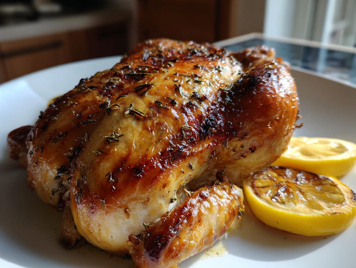 Juicy Lemon Garlic Roast Chicken Recipe in 1 Hour - foodfusion.runoflif.com