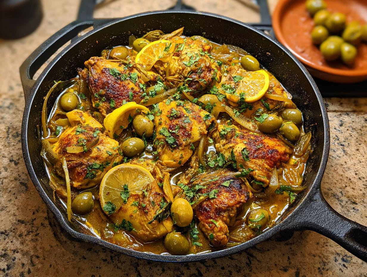 Moroccan Chicken Tagine with Preserved Lemons & Olives: 4-Star Magic ...
