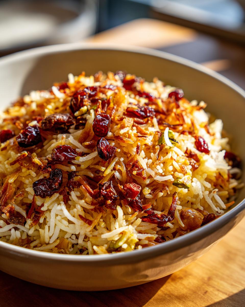 Magical Persian Jeweled Rice with Barberries in 5 Steps - foodfusion ...
